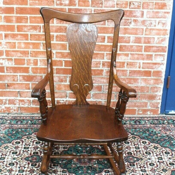 Oak Rocking Chair - Etsy