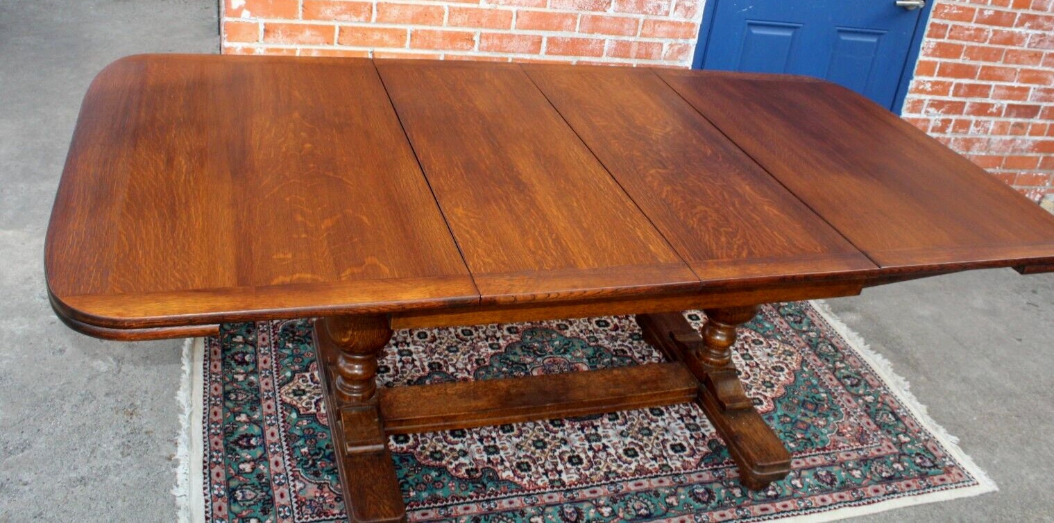 English Antique Oak Drop Leaf Table / Kitchen Table - Etsy