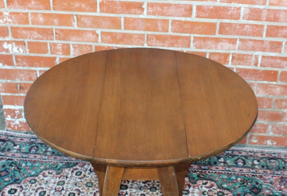 English Antique Oak Small Drop Leaf Table Living Room - Etsy