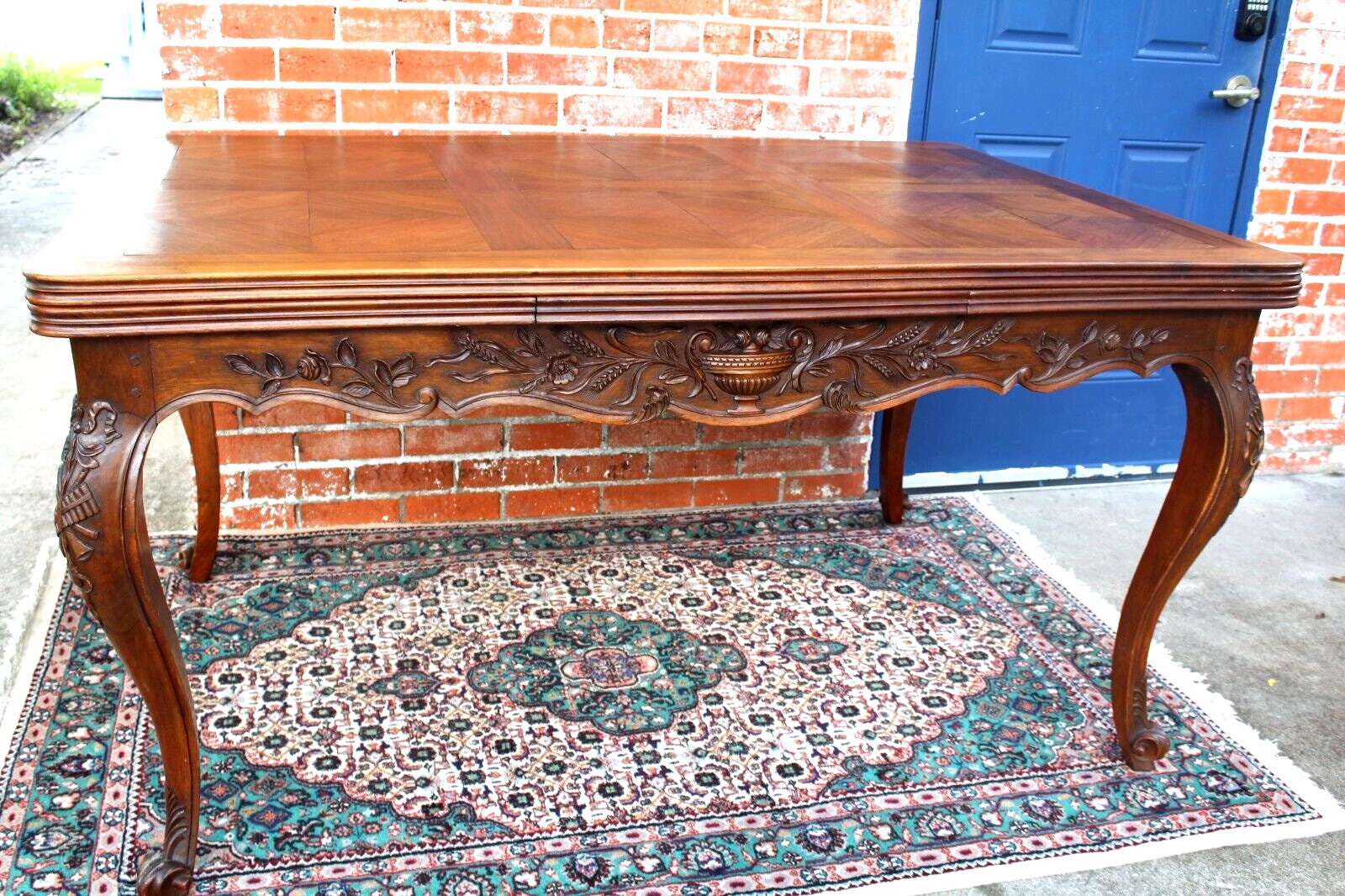 French Antique Walnut Wood Louis XV Table With Leaves Dining - Etsy