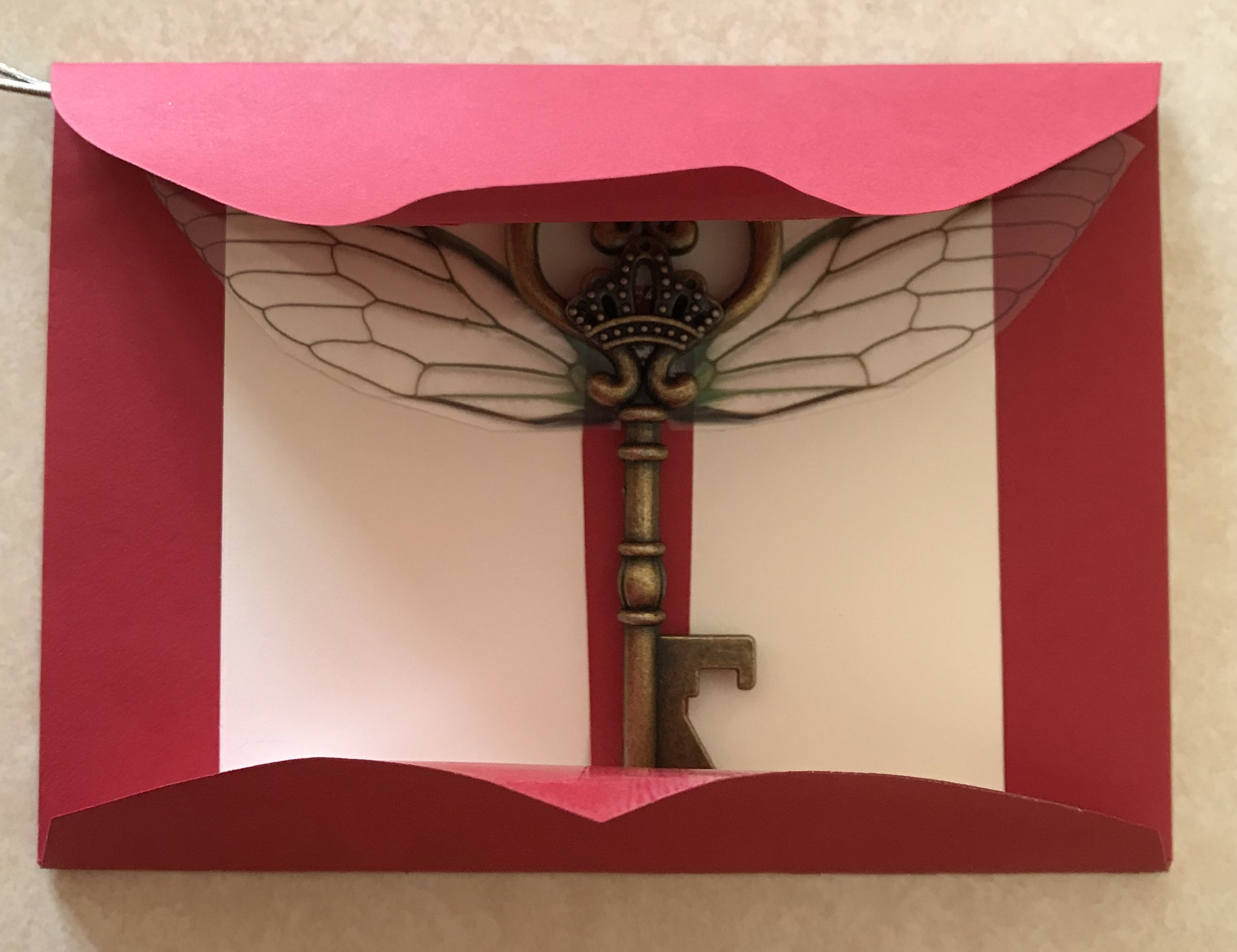 Flying Key Ornament With Howler Envelope Valentine - Etsy Australia