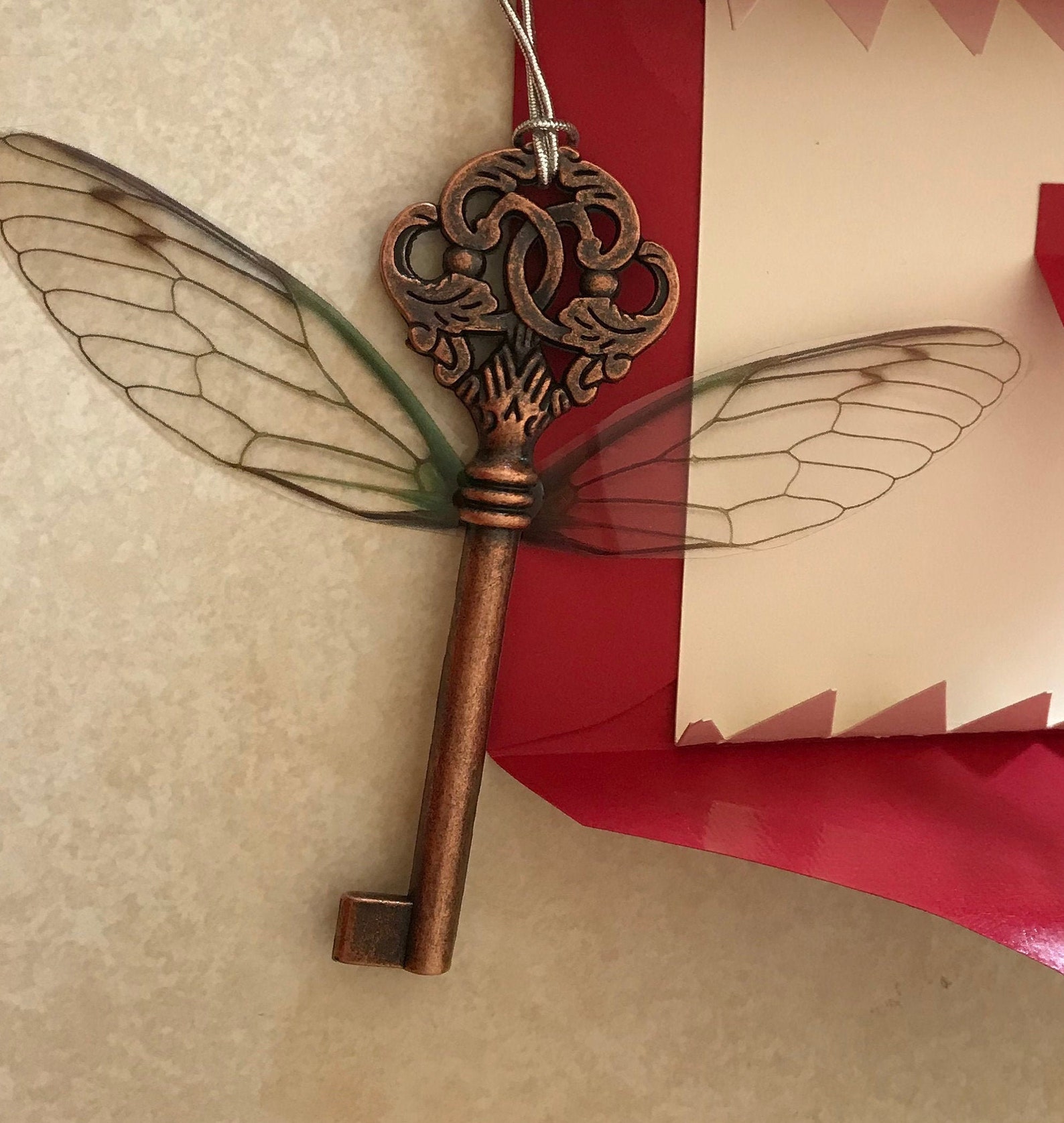 Flying Key Ornament With Howler Envelope Valentine - Etsy Australia