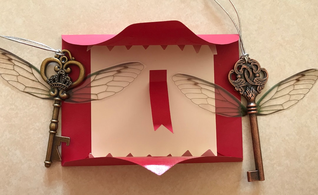 Flying Key Ornament With Howler Envelope Valentine Personalized Option ...