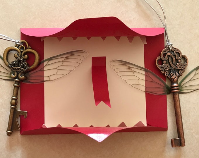 Flying Key Ornament With Howler Envelope Valentine Personalized Option ...