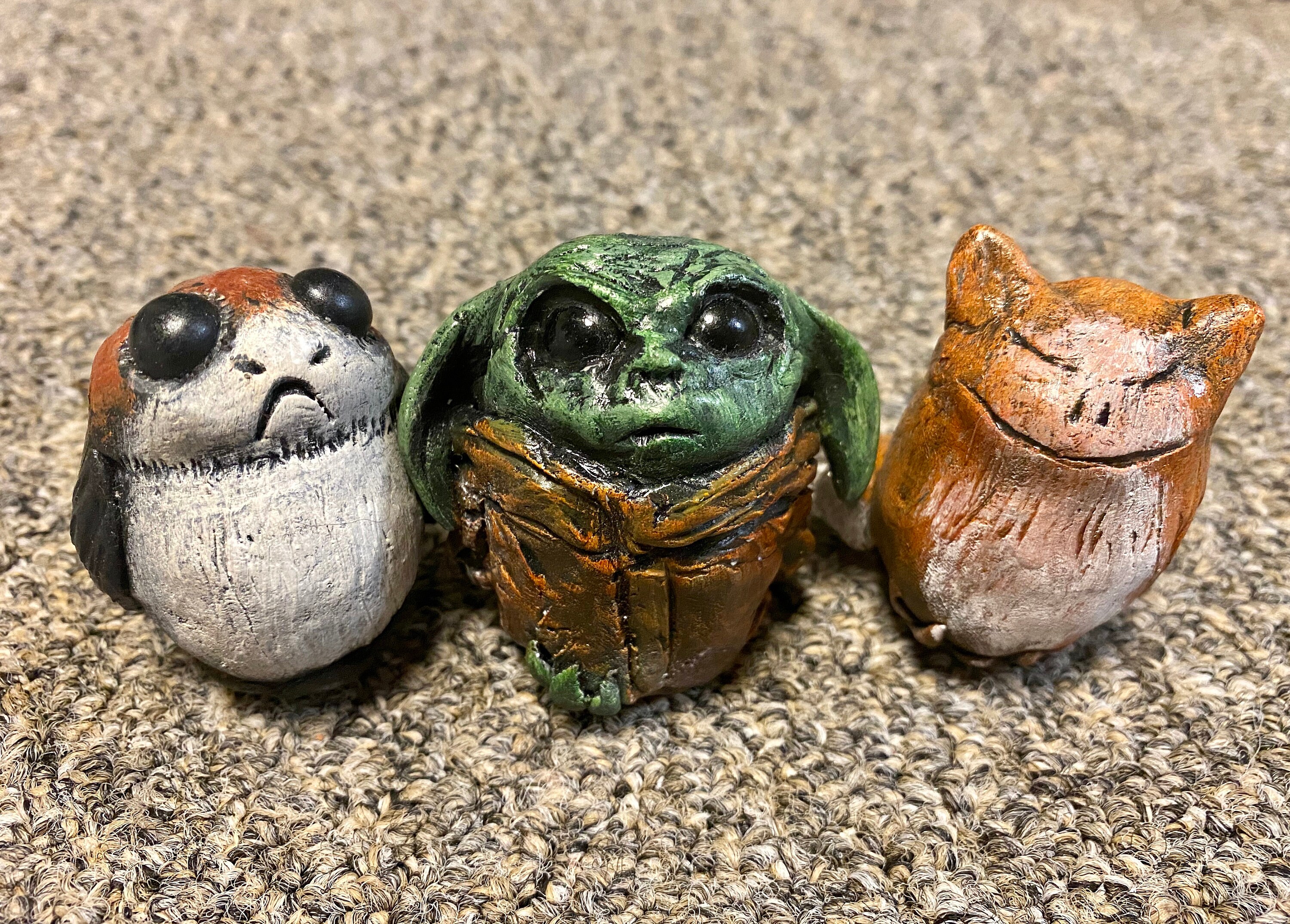 Star Wars Minis Porg Baby Yoda Loth Cat | Etsy
