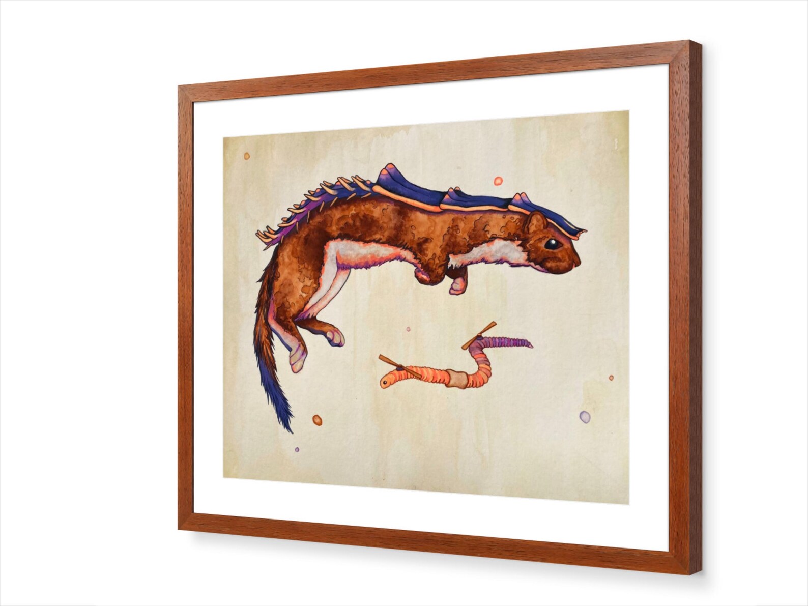 Worm and Weasel - Small Art Print - 8" X 10" - Etsy