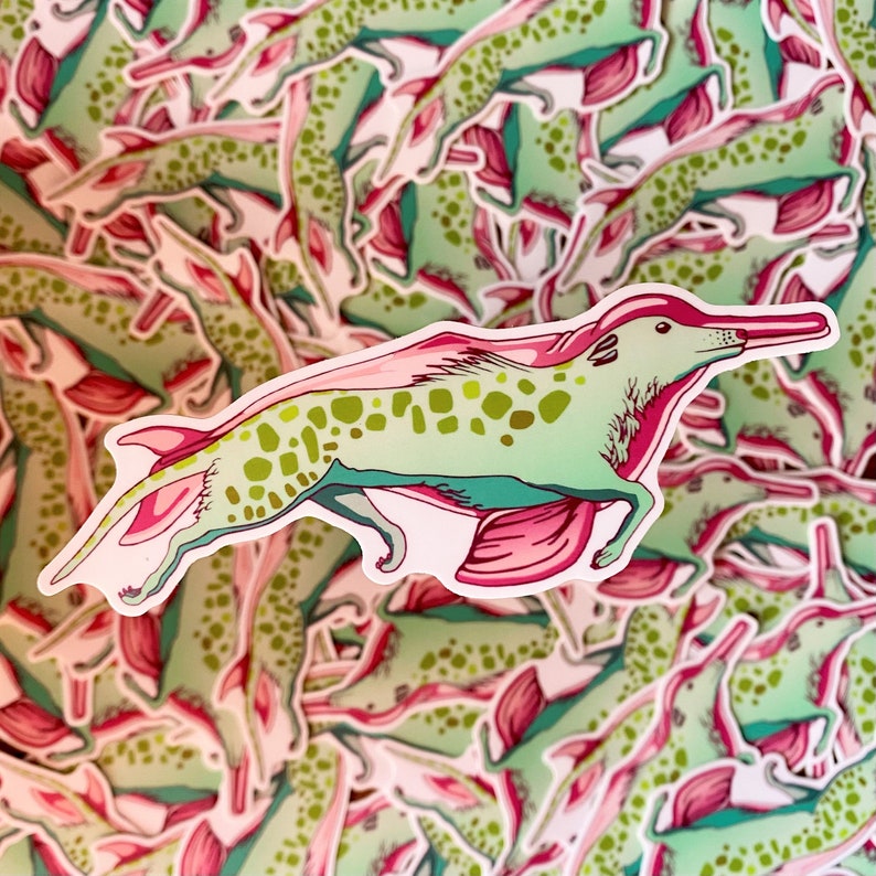 Prehistoric Pakicetus Vinyl Sticker - Etsy