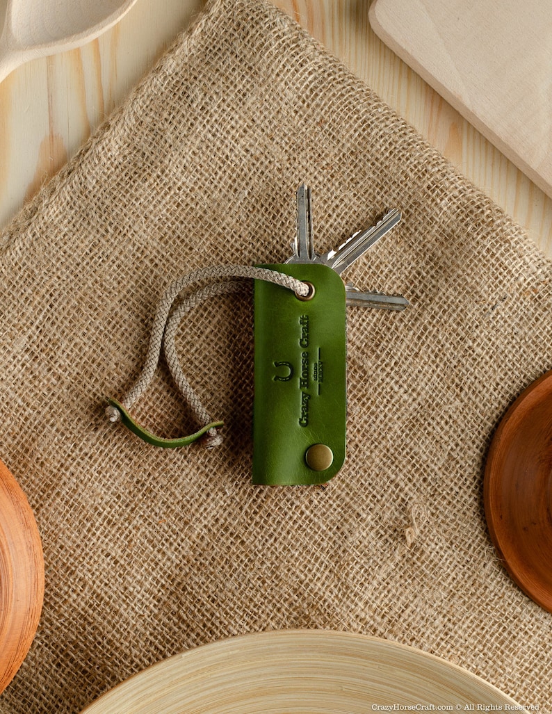 Alpine Green Leather Key Organiser Key Holder Key Chain Key - Etsy