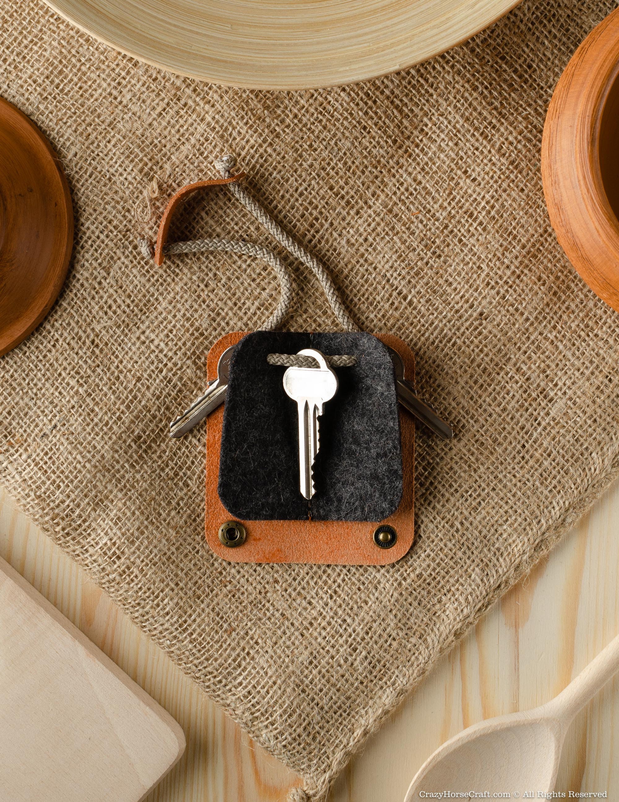 Red Leather Key Holder Keys Chain Key Fob Organiser Leather Keychain ...