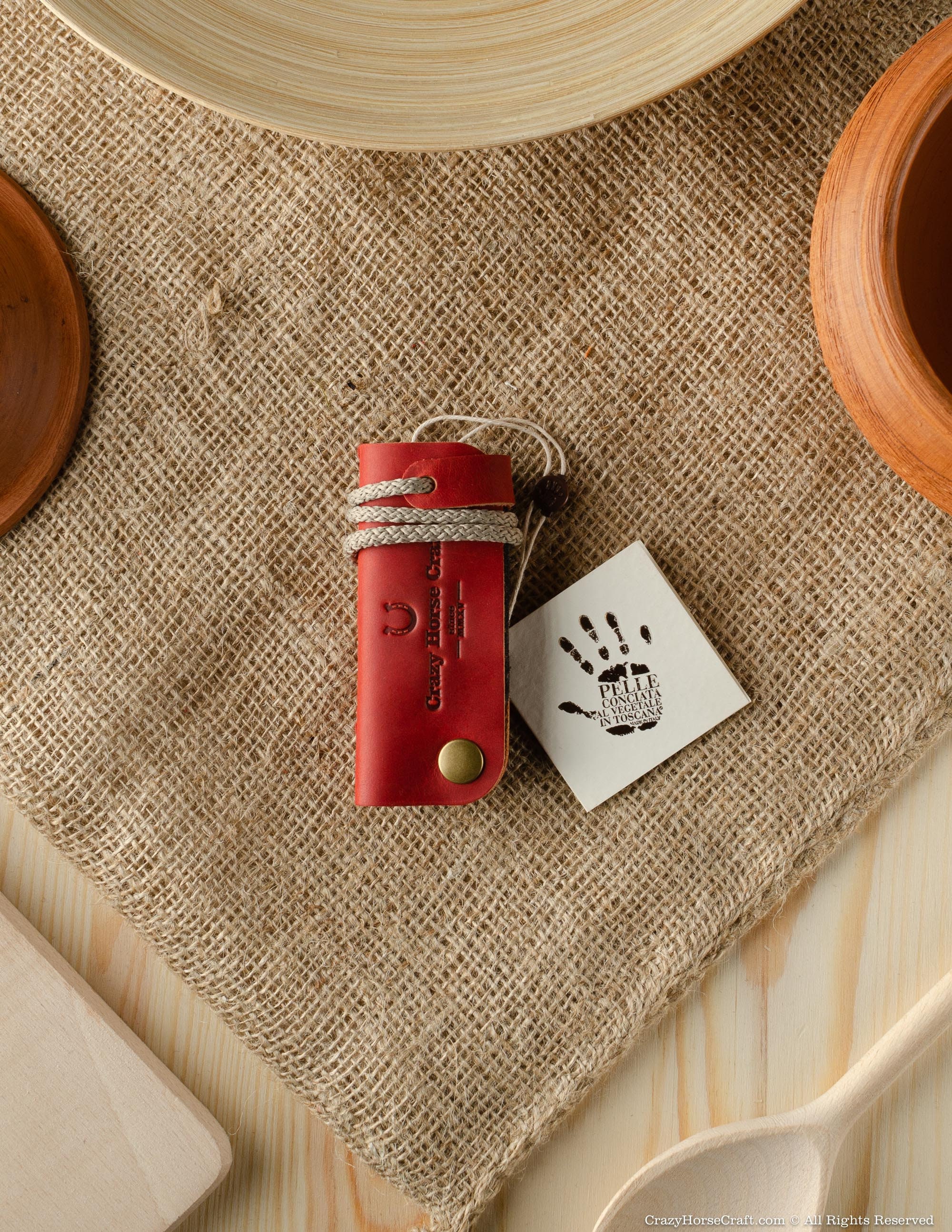 Red Leather Key Holder Keys Chain Key Fob Organiser Leather Keychain ...