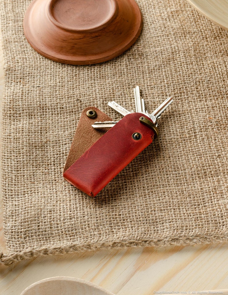 Minimalist Key Holder / Organiser Vegetable Tanned Crazy - Etsy