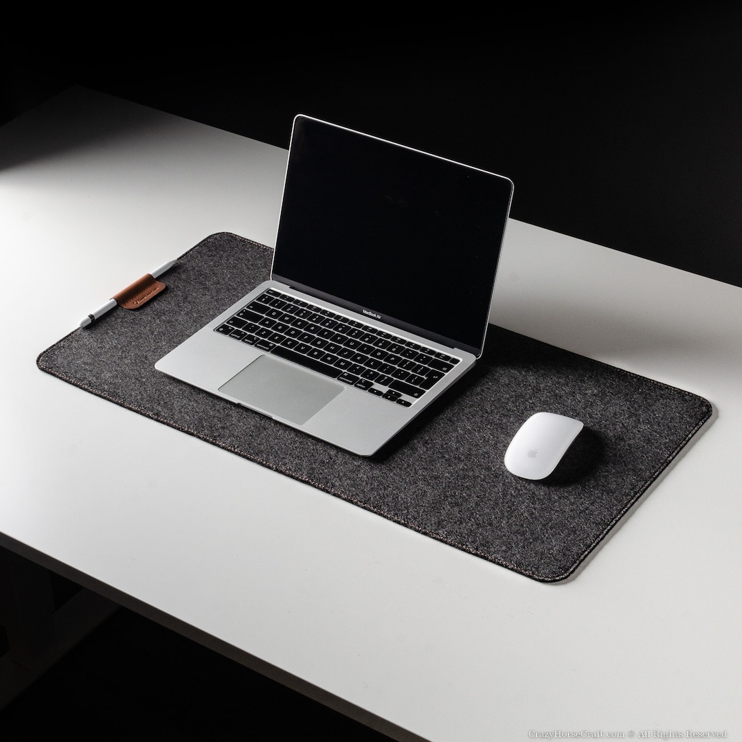 100% Wool Felt Desk Mat and Laptop Pad, Wool Felt Mouse Pad, Crazy ...