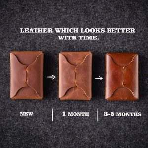 Black Slim Leather Card Holder Minimalist Wallet Engraved Personalized ...