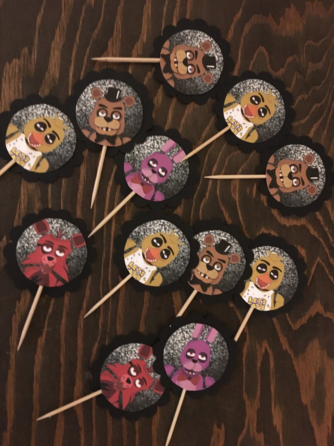 FNAF Cupcake Toppers - Etsy