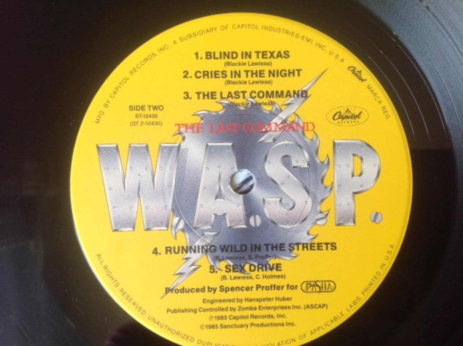 W.a.s.p.-the Last Command-lp-1985-capitol Records-st12435-wasp-heavy ...