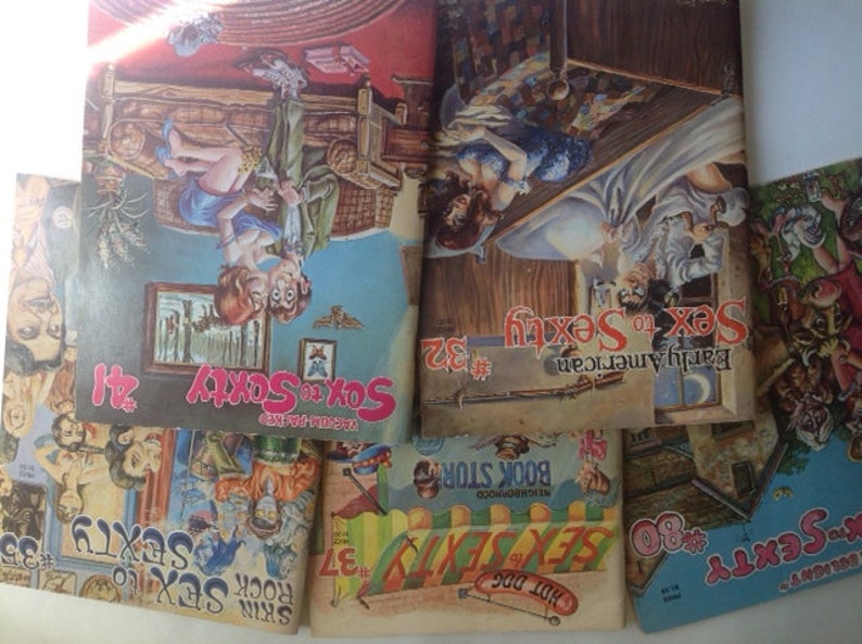 Vintage- Lot of 5-super-s-x to S-xty-cartoon-magazine-adult-rare ...