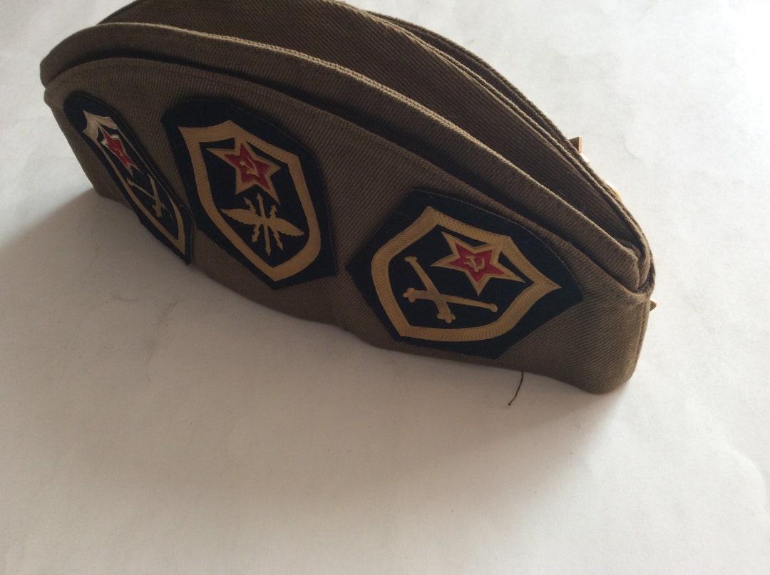 Soviet Russian Soldier Pilotka WW2 Hat Military 1987 Uniform USSR With ...