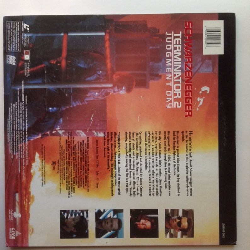 Terminator 2 Judgment Day Widescreen Laser Disc - Etsy
