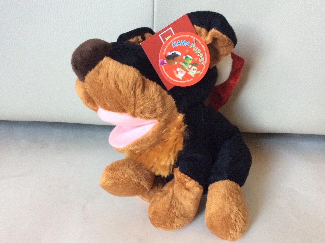 Christmas Barking Rottweiler Full Hand Plush Puppet by Fine Toy Puppets ...
