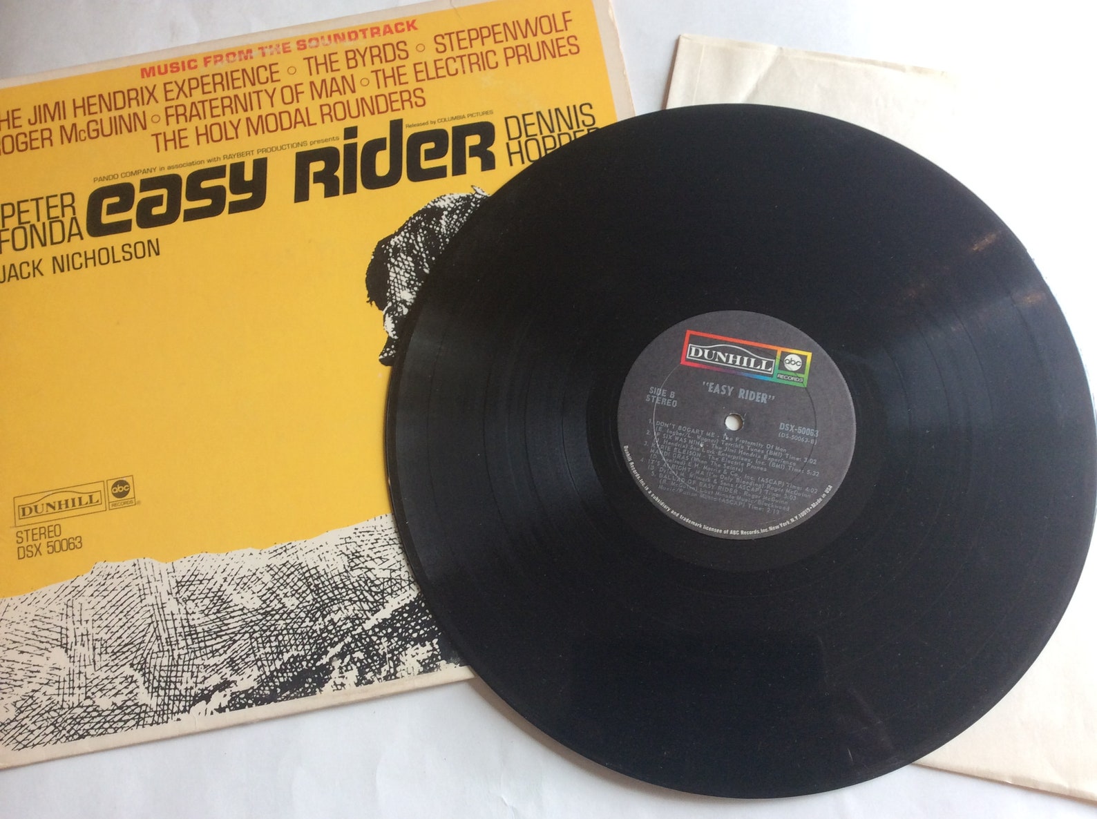 Easy Rider-soundtrack-lp-abc Dunhill-dsx 50063-steppenwolf-jimi Hendrix ...