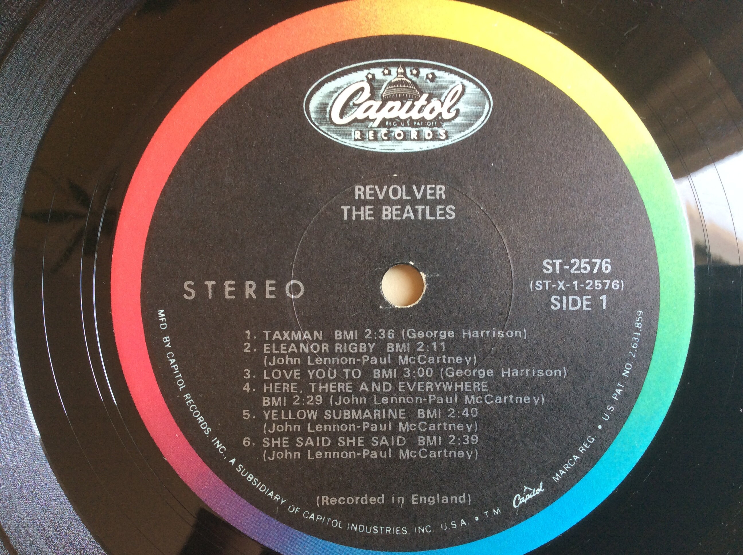 The Beatles Revolver-original-lp-early Press-capitol-rainbow Label ST ...