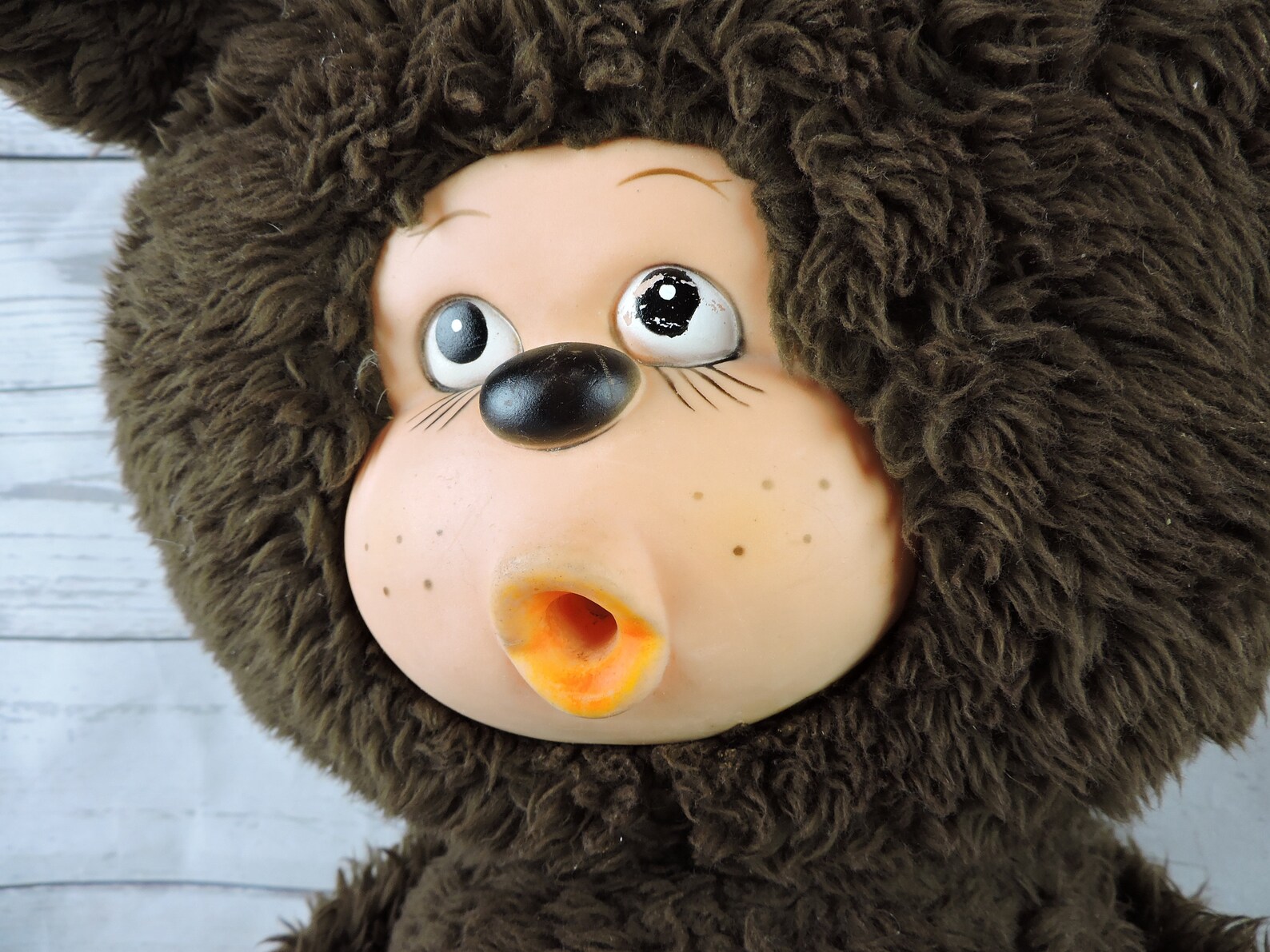 Vintage Rubber Face Teddy Bear Plush 26 Thumb Sucking Stuffed Animal - Etsy