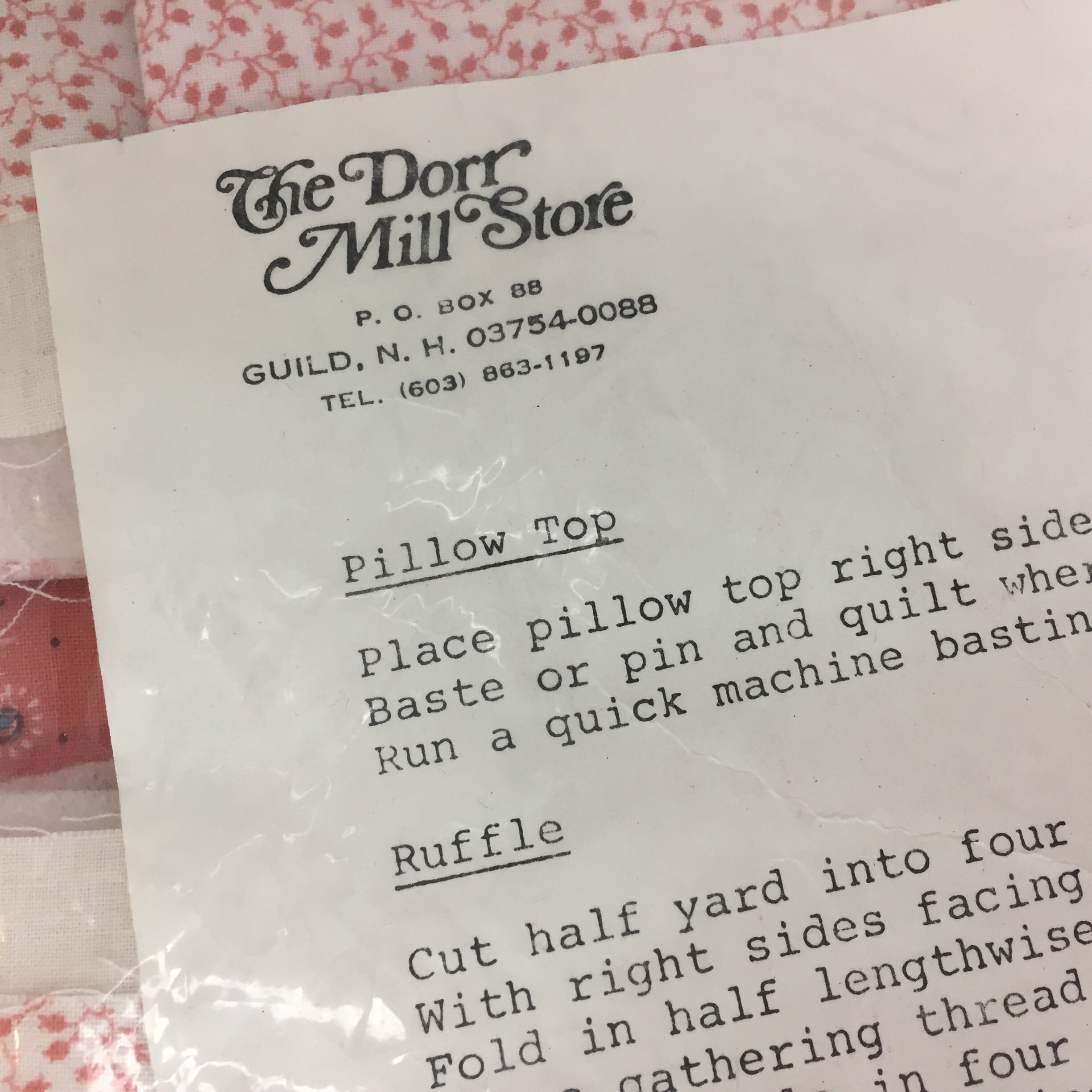 The Dorr Mill Store Duck Pillow Making Kits 2 Pillow Top Ruffle Backing ...