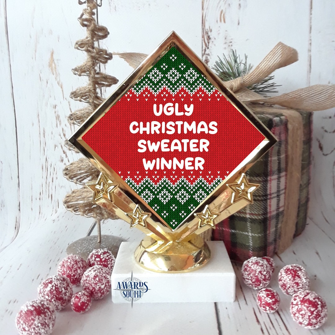 Ugly Sweater Contest Trophy - Christmas Award - Ugly Sweater Award ...
