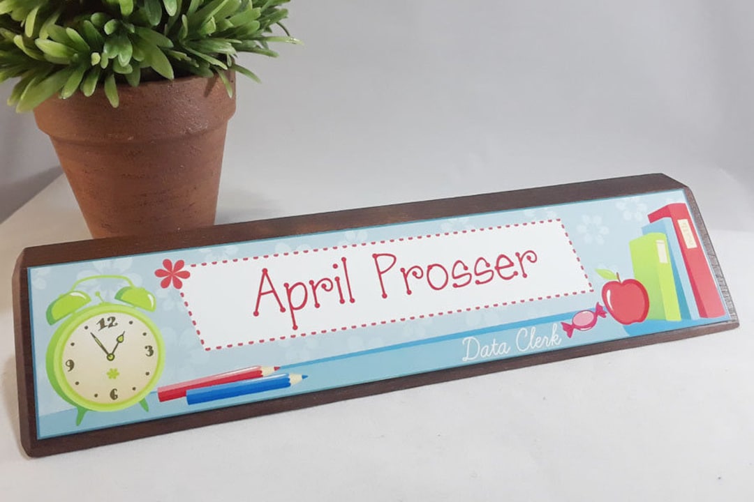 Teacher/education Name Block -10 Inch Genuine Walnut or Red Alder Wood ...