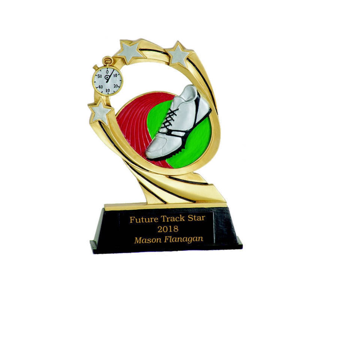 Cosmic Track Resin Award Running Trophy Track and Field - Etsy