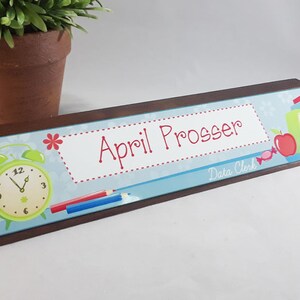 Teacher/education Name Block 10 Inch Genuine Walnut or Red - Etsy