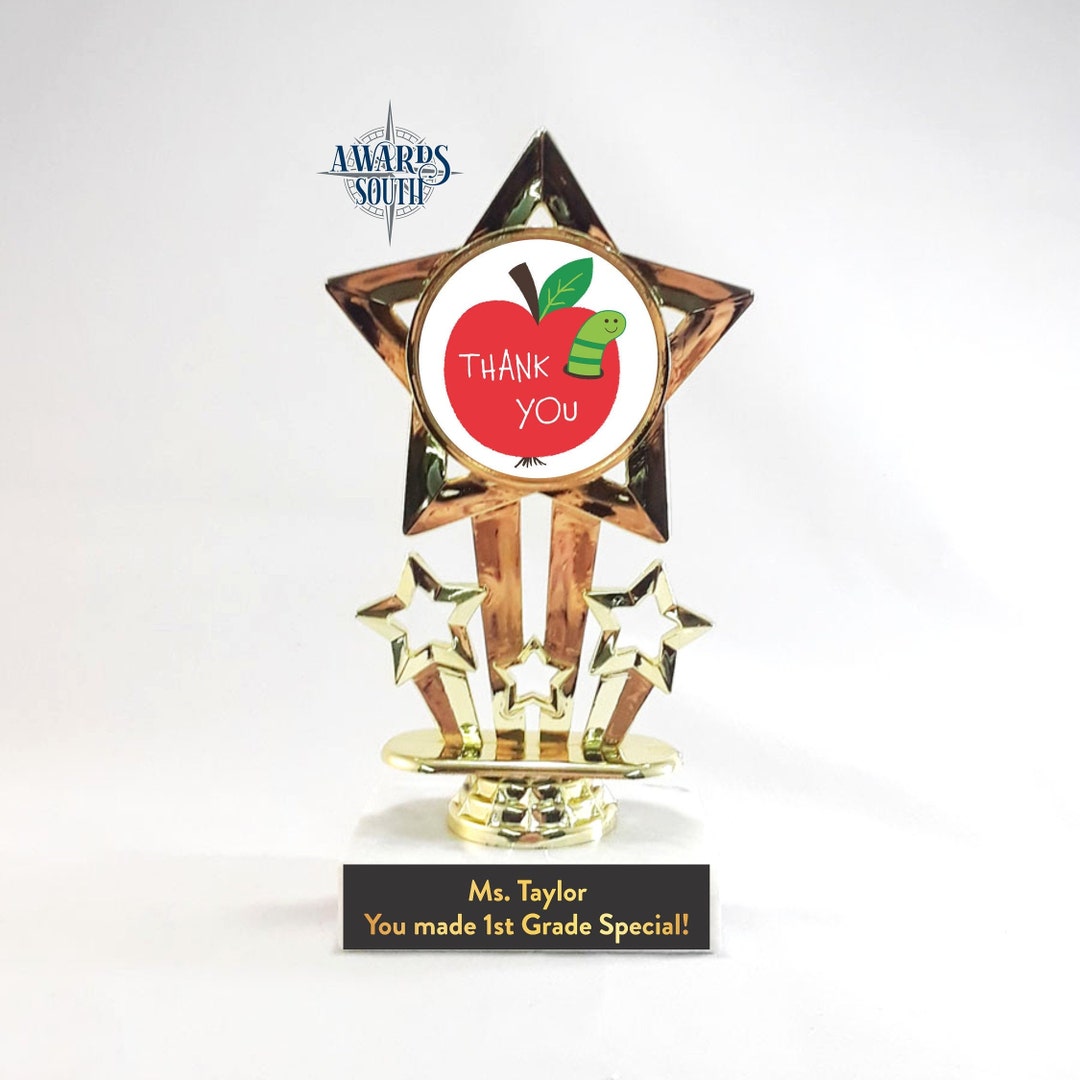 Thank You Teacher Trophy - Greatest Teacher, Home School Teacher Award ...