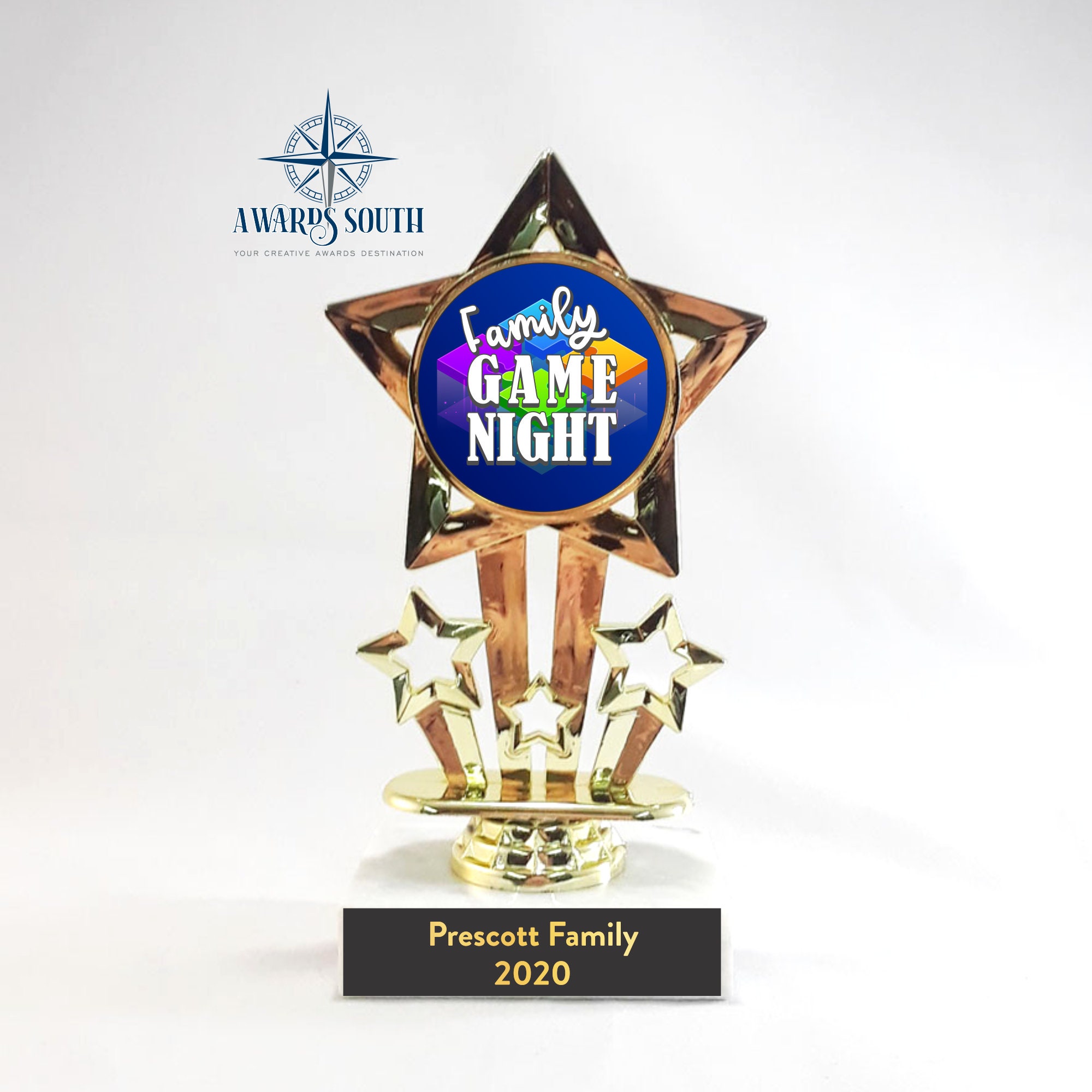 Family Game Night Trophy - Free Engraving, Family Game Award, Family ...