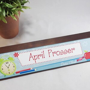 Teacher/education Name Block 10 Inch Genuine Walnut or Red - Etsy