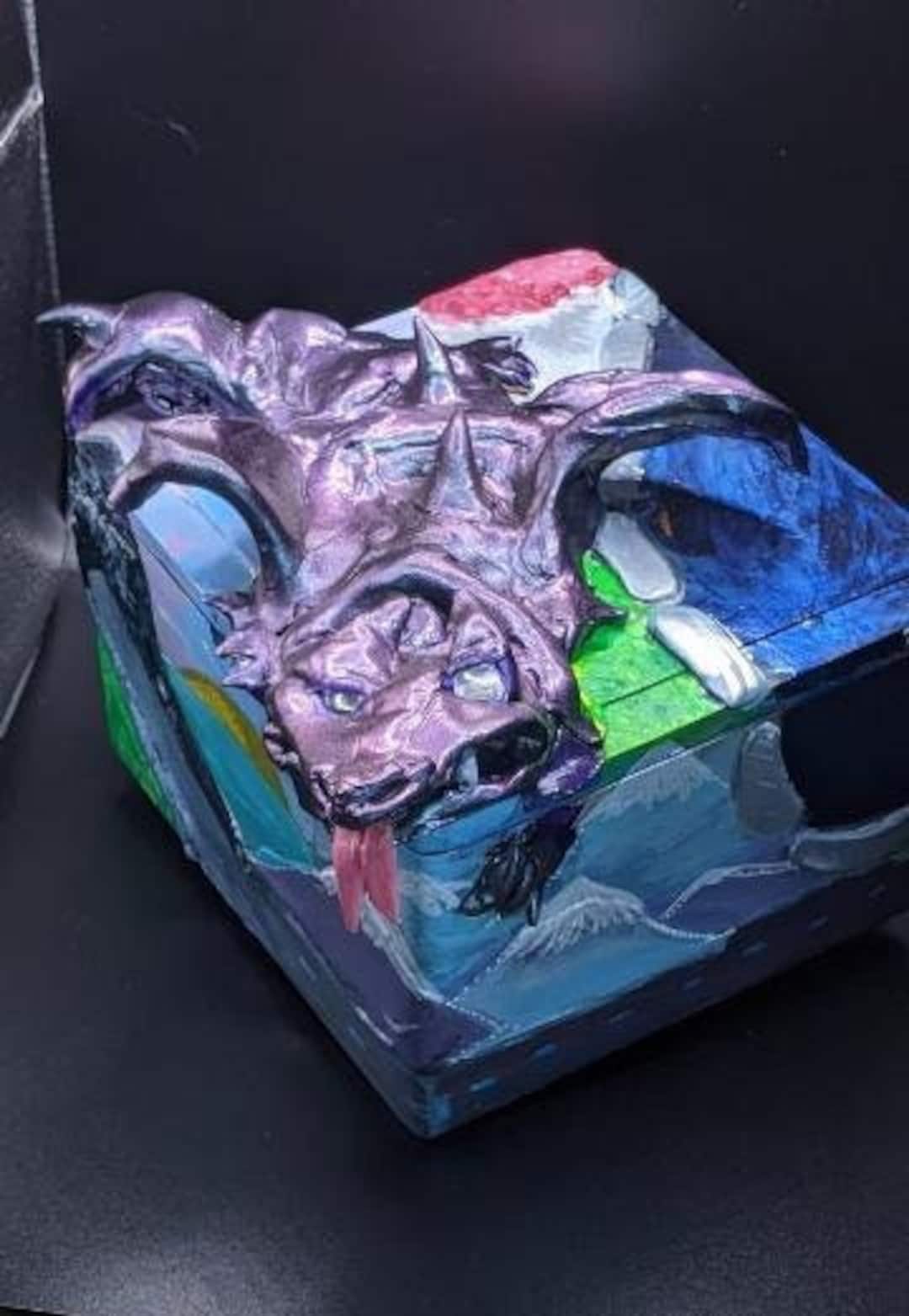 Multi Medium Sculpted Art Box Dragon Stash Dice Box - Etsy