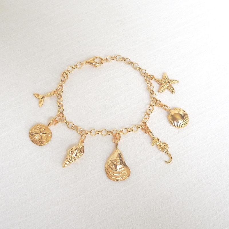 Vermeil Shell Bracelet - Etsy
