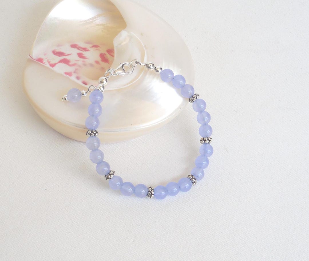 Purple Quartzite and Sterling Silver Bracelet - Etsy