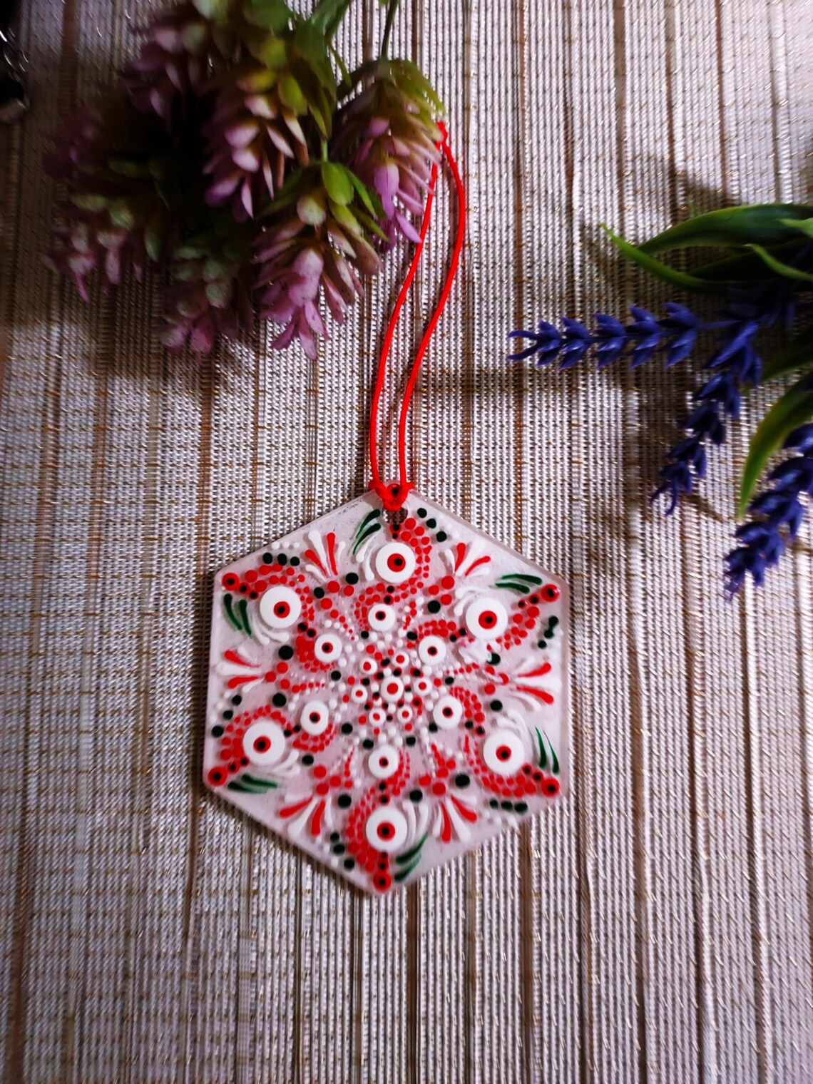 Acrylic Ornaments, Two Shapes, Hand Painted Ornaments, Glittered ...