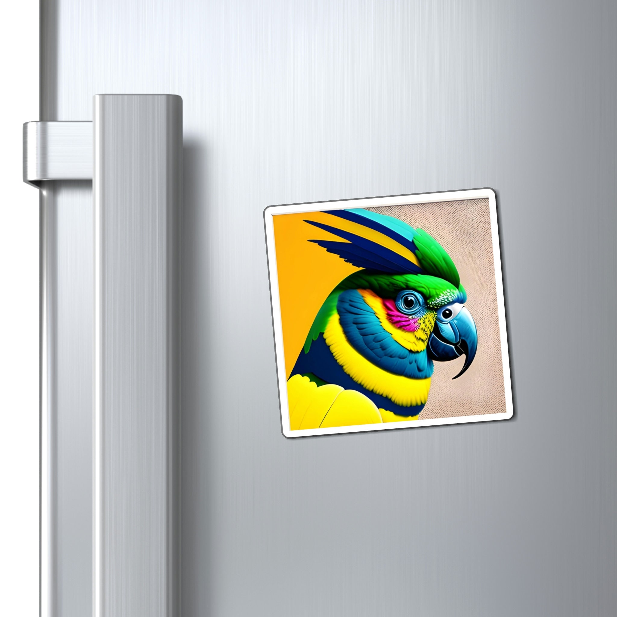 Parrot Refrigerator Magnet, Parrot Digital Art,magnet for Parrot Owner ...