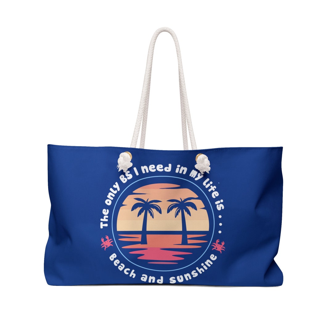 Fun Beach Theme Weekender Bag, Palm Trees Beach Bag for Girls Trip ...
