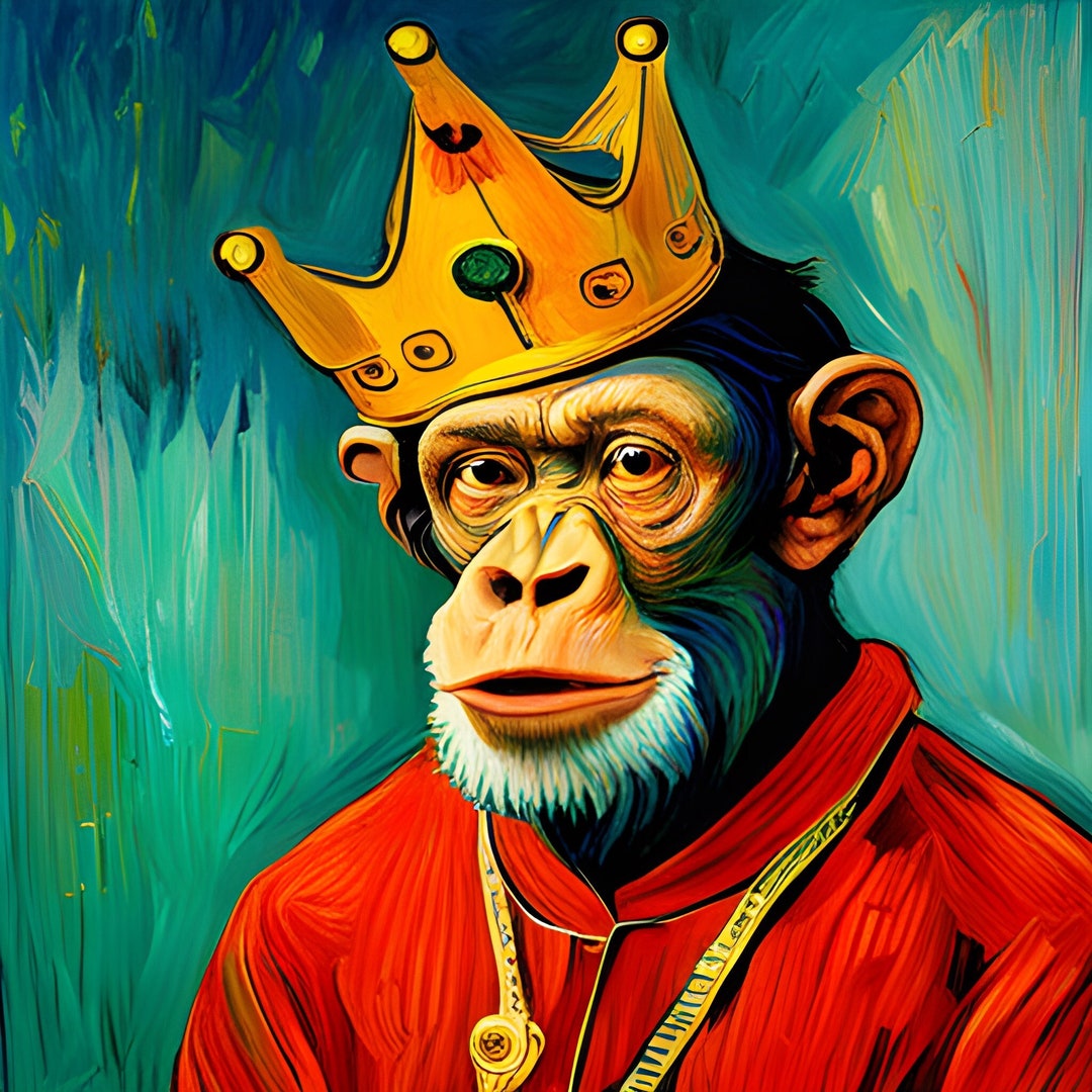 4 Digital Download Animal Fantasy Art Image.chimp Art ,parrot Art ...