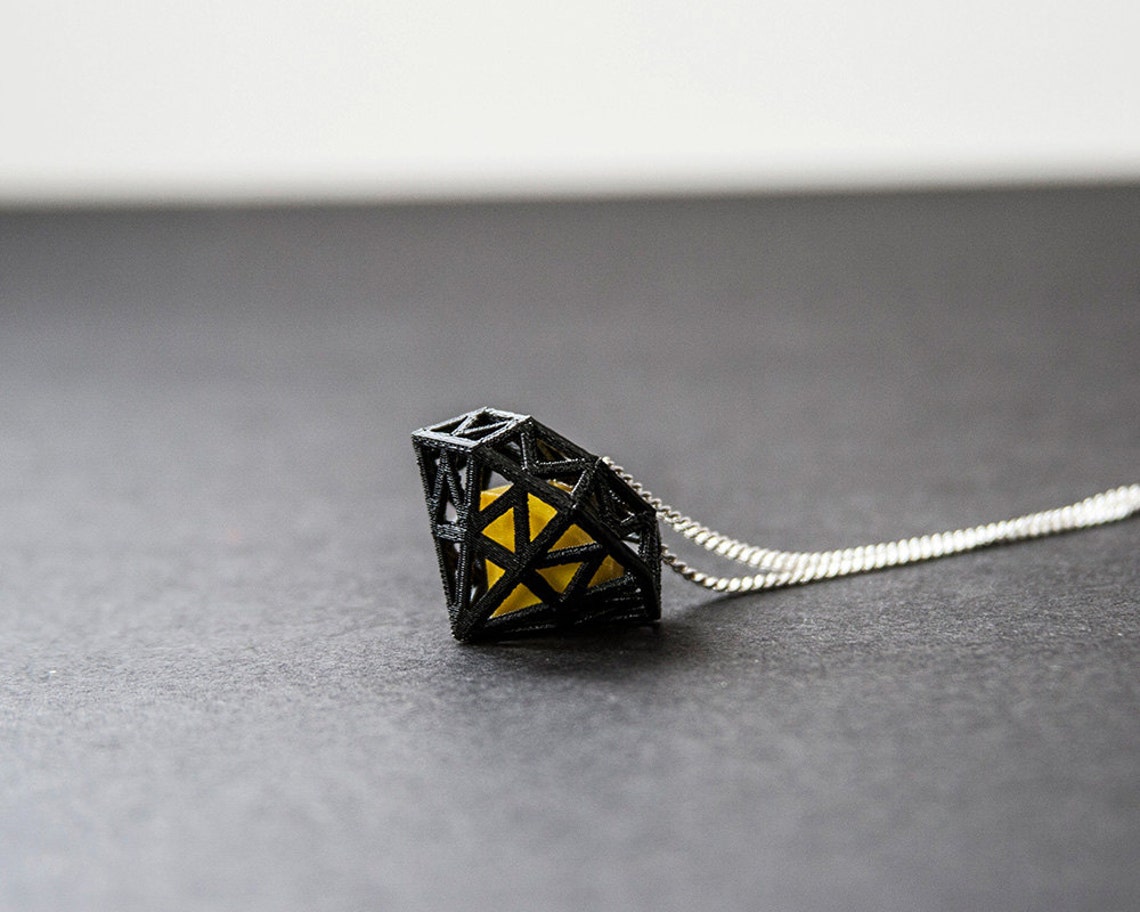 3D Printed Diamond Necklace - Etsy Canada