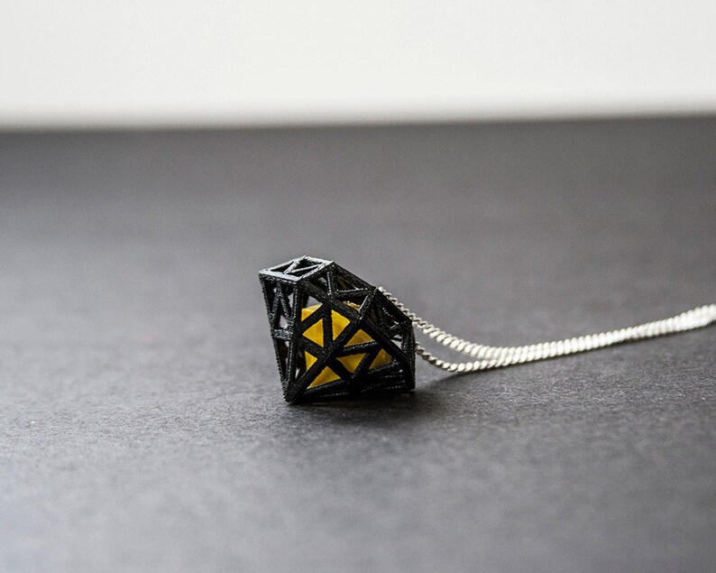 3D Printed Diamond Necklace - Etsy