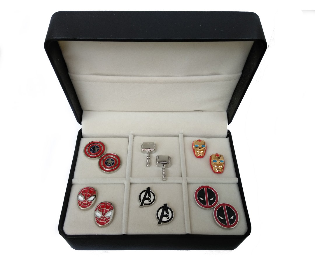 Marvel Cufflinks Thor, Captain America, Spider-man, Iron Man, Avengers ...