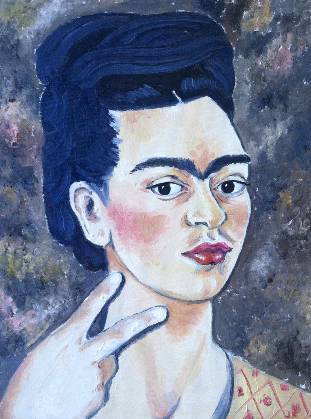 Print: Frida Kahlo Selfie Portrait - Etsy
