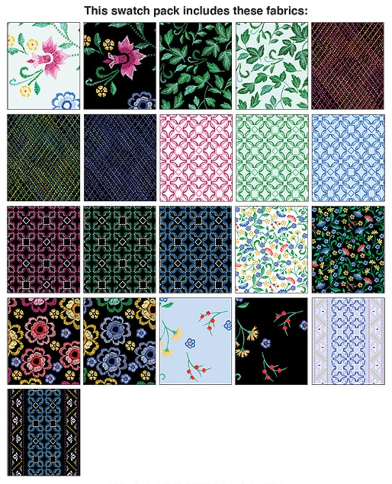 Charm Pack Floral Geometrics and Stripes 5 Inch Squares 42 - Etsy