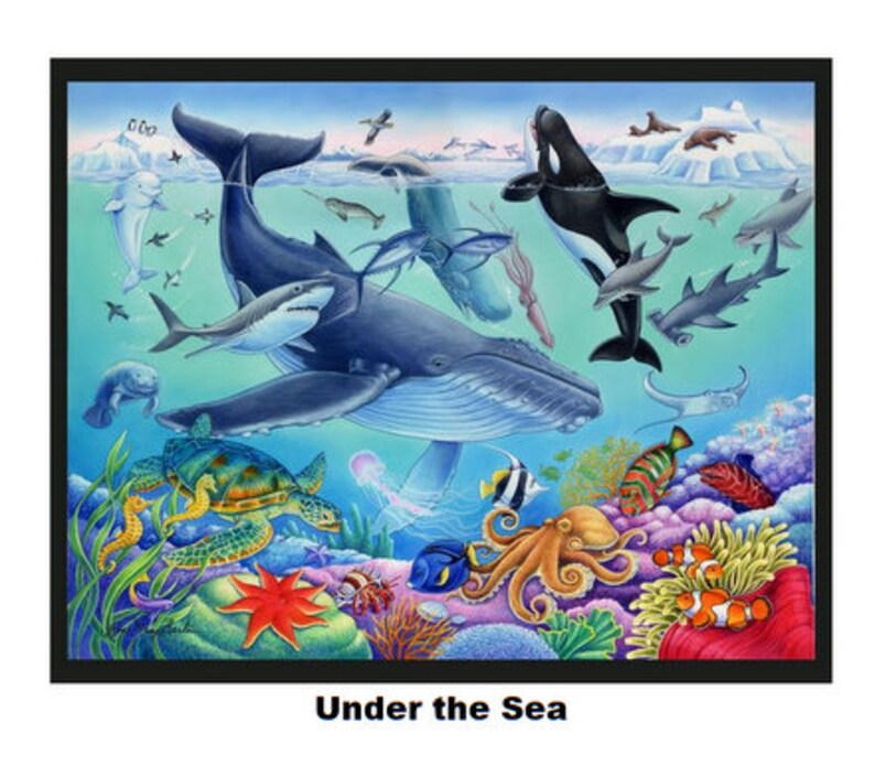 Ocean or Lake Themed Quilt Panel U-pick Digital Print 100% - Etsy