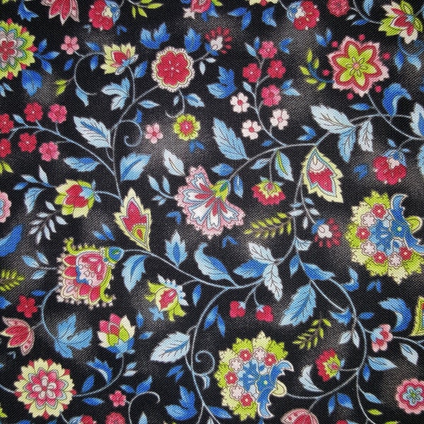 Folk Floral Fabric - Etsy