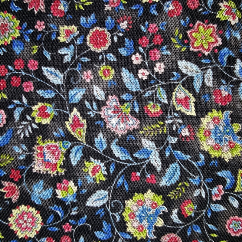 Folk Floral Fabric - Etsy