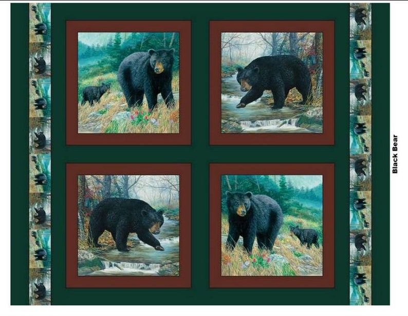 Black Bears or Labrador Retrievers Panels U-pick Digital | Etsy